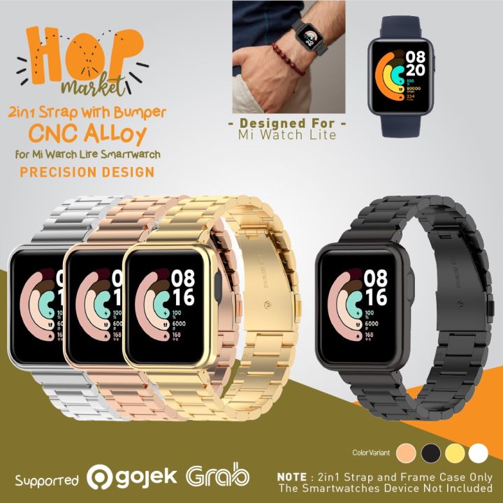 Metal 2in1 Stainless Strap with Bumper Frame Case for Xiaomi Mi Watch ...