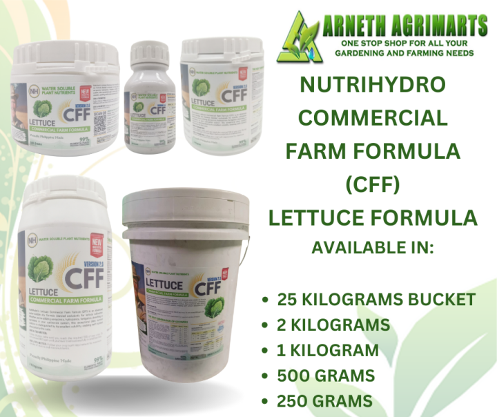 NUTRIHYDRO commercial farm formula (CFF) hydroponics nutrient LETTUCE ...