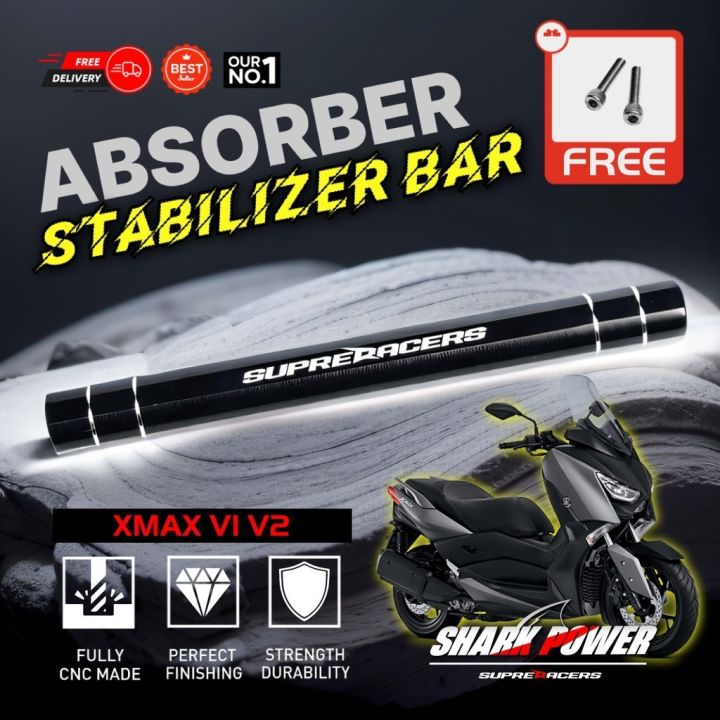 XMAX ORI New CNC Rear Absorber Stabilizer / Strut / Chasis Bar NVX V1 ...
