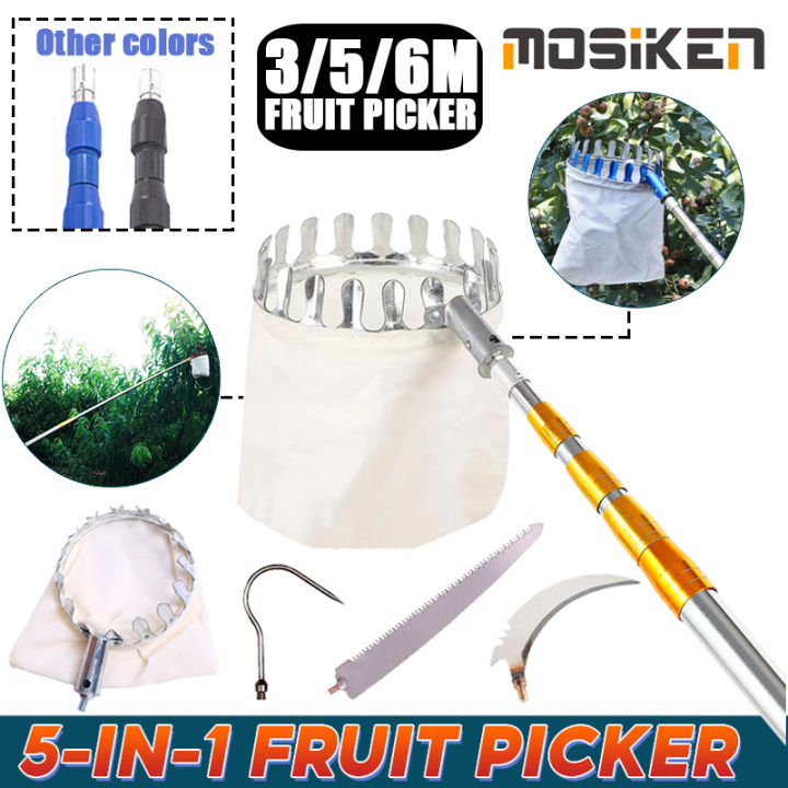 Fruit Picker 3/5/6 M Telescopic Rod High Branch Hook Pruning Branch ...