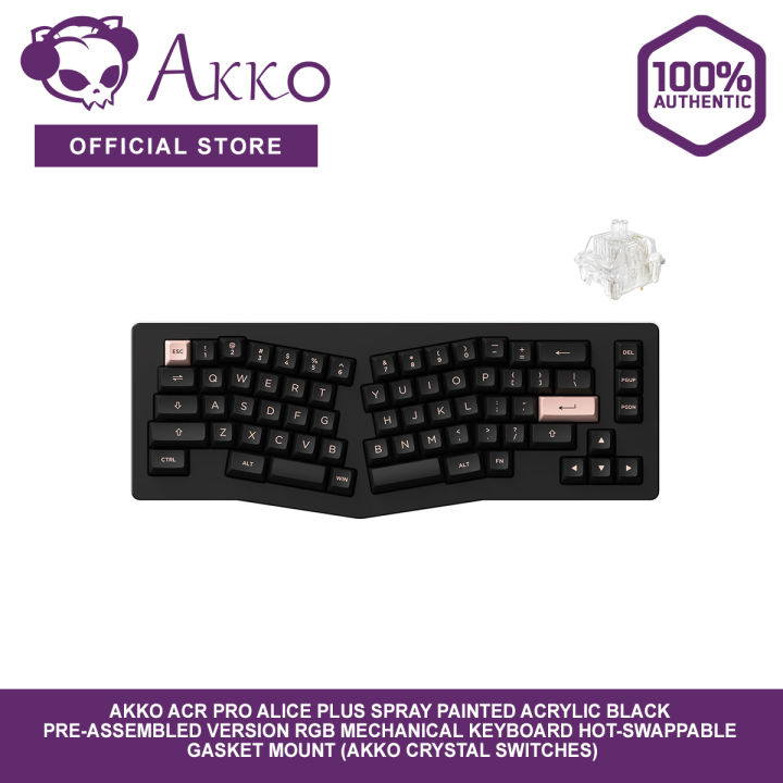 AKKO ACR Pro Alice Plus Spray Painted Acrylic Black Pre-Assembled ...