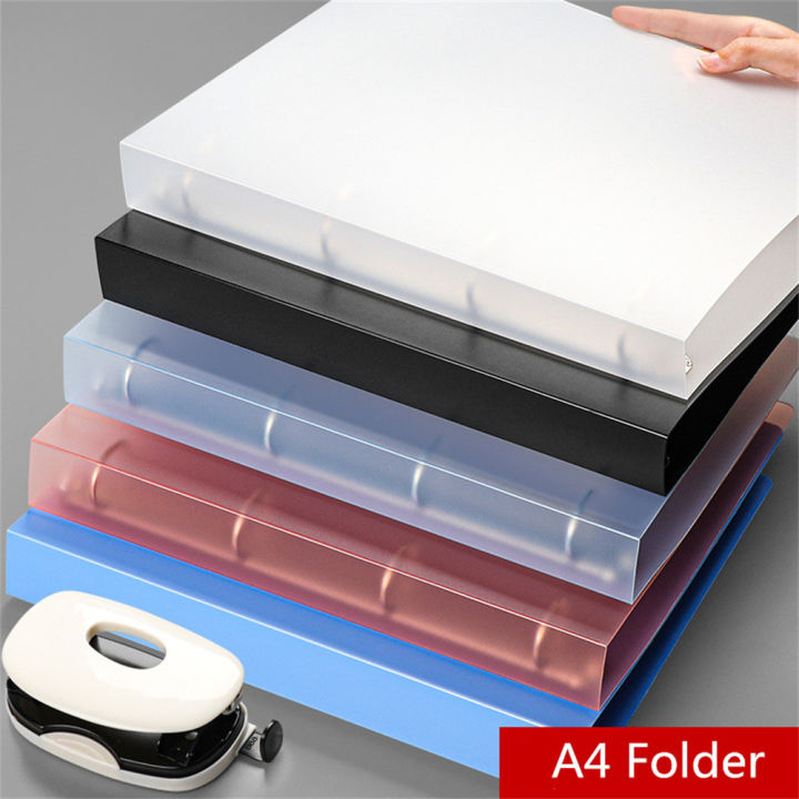 Waterproof A4 Binder folder Reinforced 4-Hole Plastic D-Ring Folder ...
