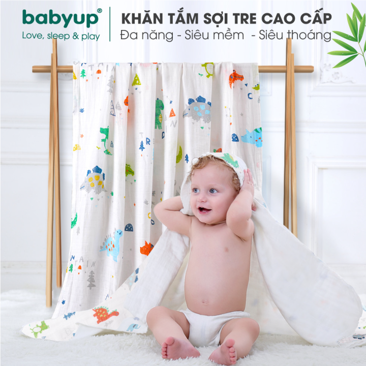 Khăn tắm cho bé. Khăn sợi tre kháng khuẩn mềm mại - Khăn Quấn cho bé sơ sinh. Họa tiết đáng yêu ...