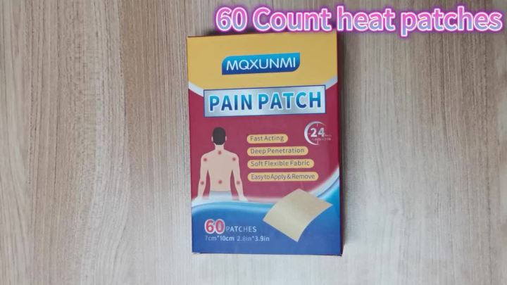 Heat Patches, 60 Count Maximum Strength Muscle & Joint Soothing Patches ...