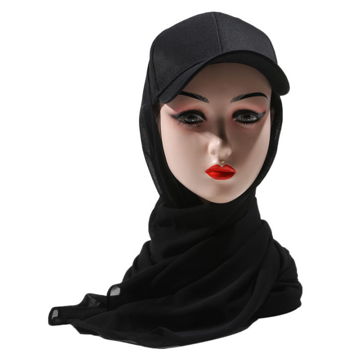 Baseball Hat Cap Hijab Shawl Instant Hijab Bandana Abaya Turban For ...