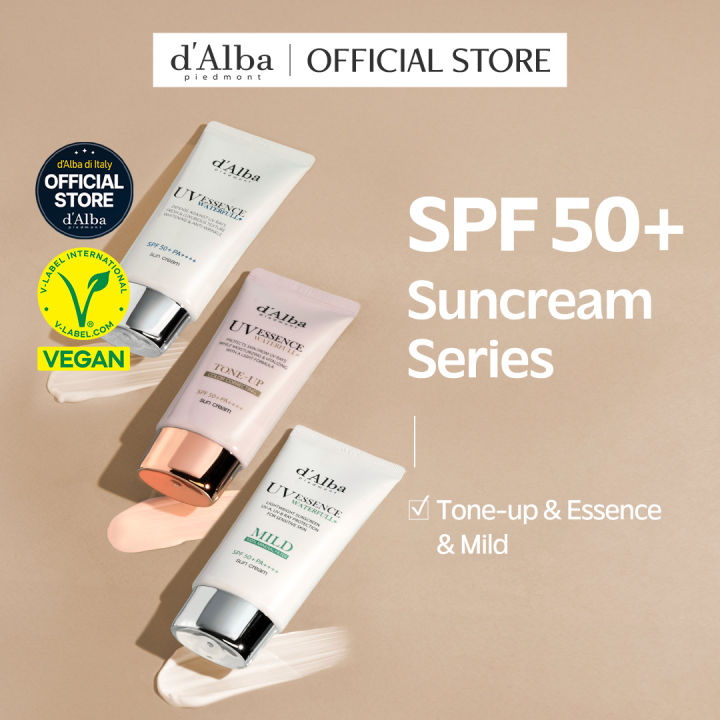 [D'ALBA OFFICIAL] Waterfull Essence & Mild & Tone-up Sunscreen Series ...