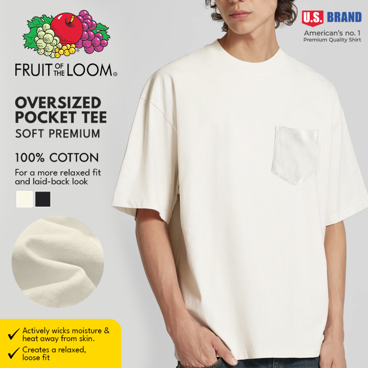 Fruit of the Loom Men's T-Shirts Oversized Shirt for Men & Women Soft ...