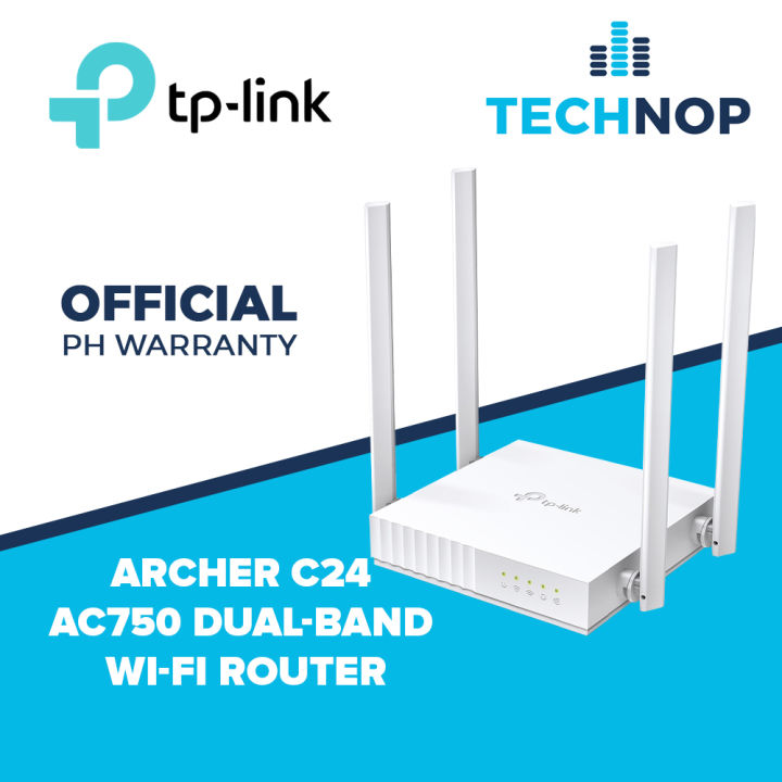 TP-Link Archer C24 AC750 Dual-Band Wi-Fi Router AC WiFi Router Wireless Router / WiFi Extender ...