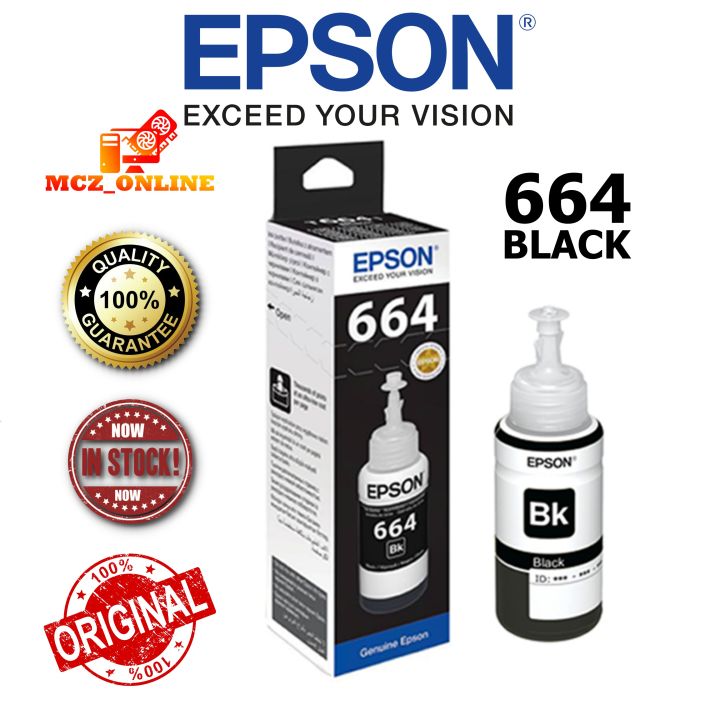 🔥HOT SELL🔥💯100% ORIGINAL💯 Epson 664 Black Ink Refill T6641 For Epson ...