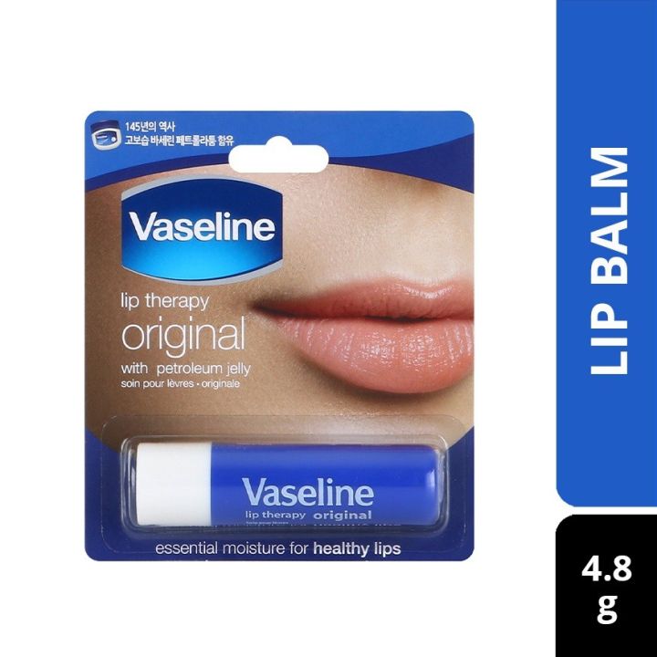 VASELINE Lip Therapy Stick Original 4.8g - Essential Moisture For Healthy Lips With Petroleum ...