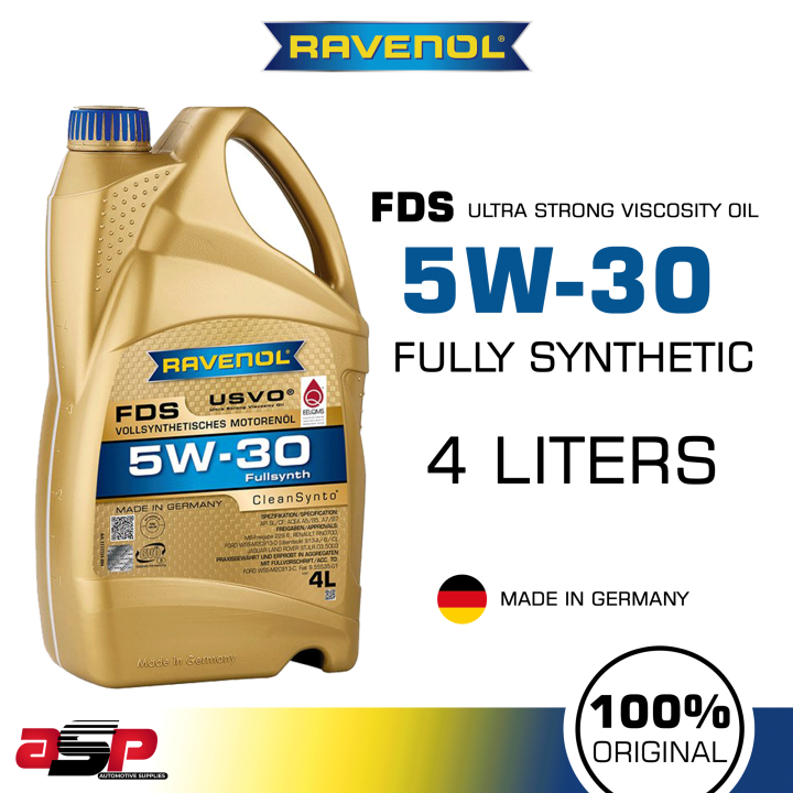 RAVENOL FDS SAE 5W-30 Fully Synthetic Gasoline and Diesel Oil 4 Liter ...