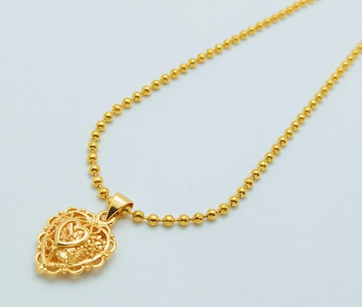 Emas Korea 24K Gold Plated Necklace - Rantai Leher Emas Korea Perempuan | Lazada