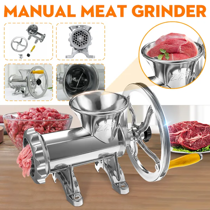 12# Slicer Manual Sausage Stuffer Filler Machine Mincer Aluminum Alloy ...