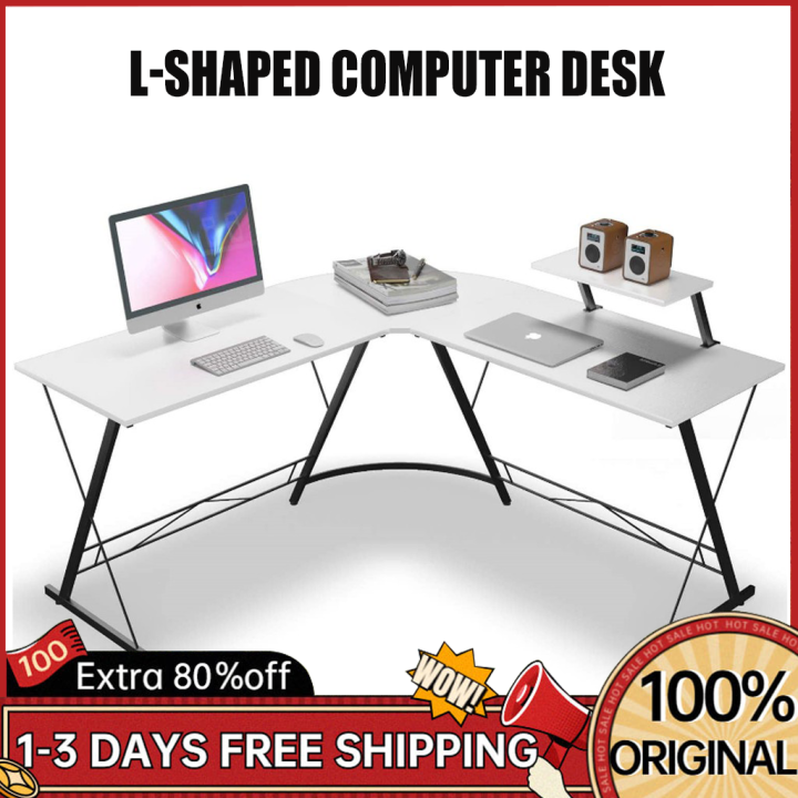 L-Shaped Corner Table, Computer Gaming Computer Table, Stand, Home ...