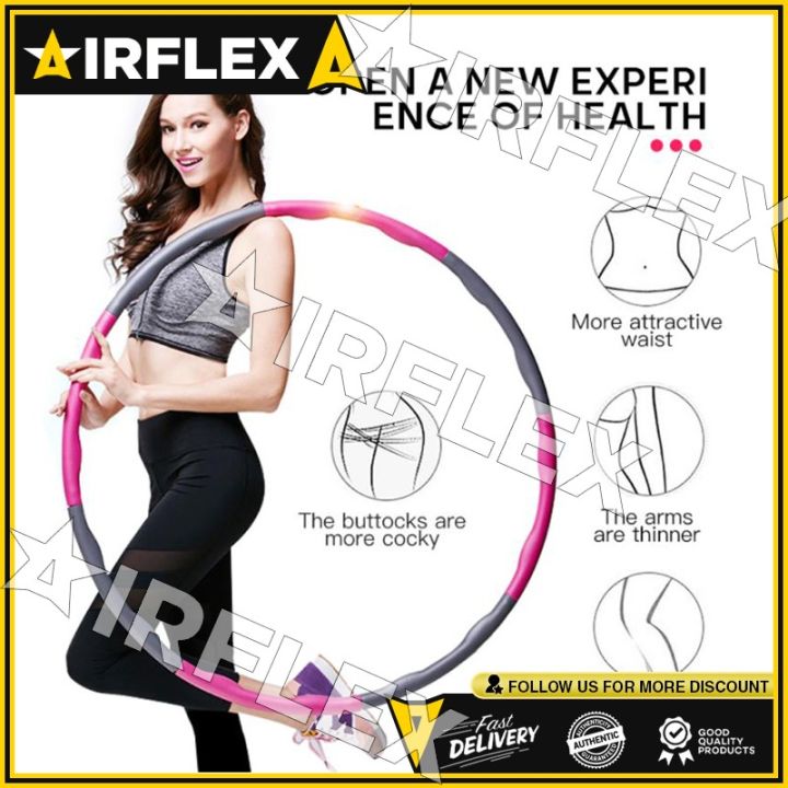 Airflex Hula Hoop Detachable Foam fitness exercise for adults burns fat ...