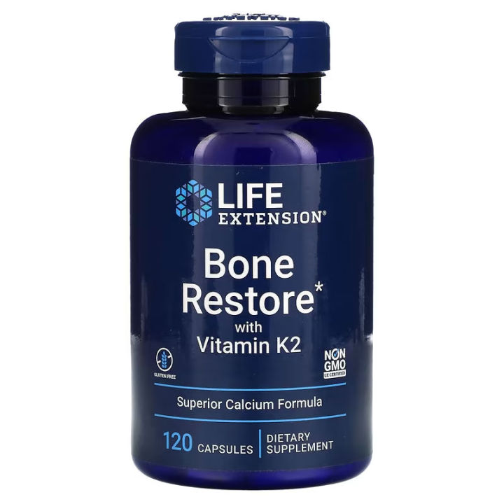 Life Extension Bone Restore with Vitamin K2 Superior Calcium Formula ...