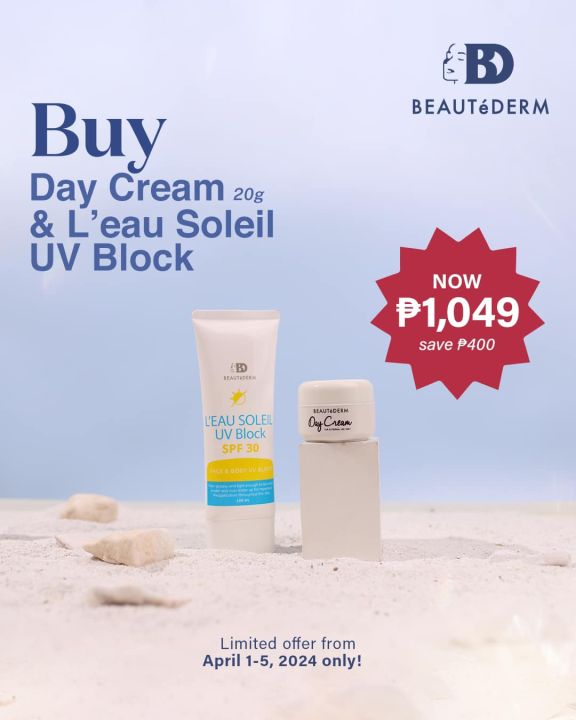 Buy Beautederm Day Cream 20g - SPF 50+ Sunscreen Sunblock UVA/UVB GET ...