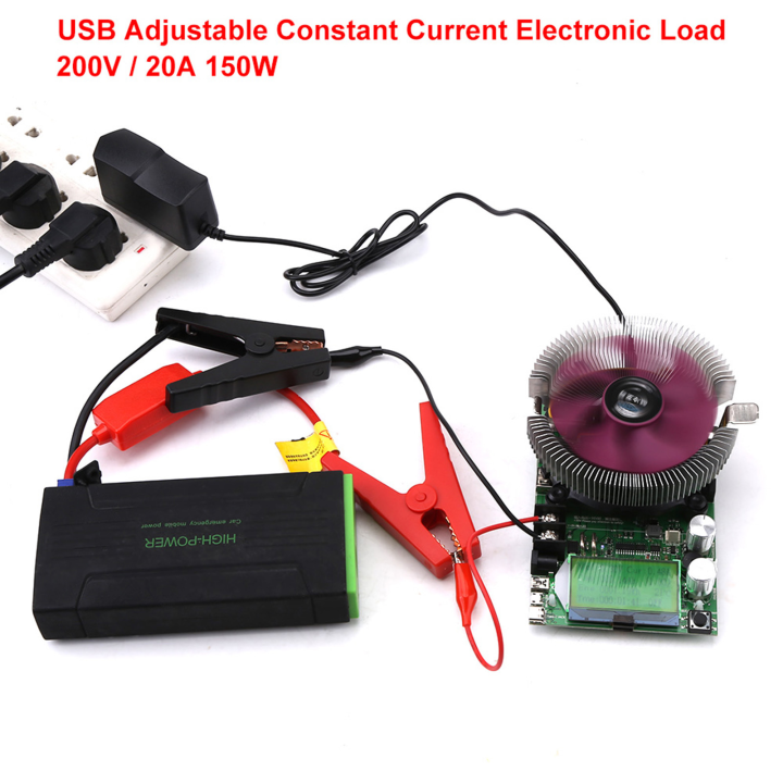 USB Adjustable Constant Current Electronic Load Battery Capacity Tester ...