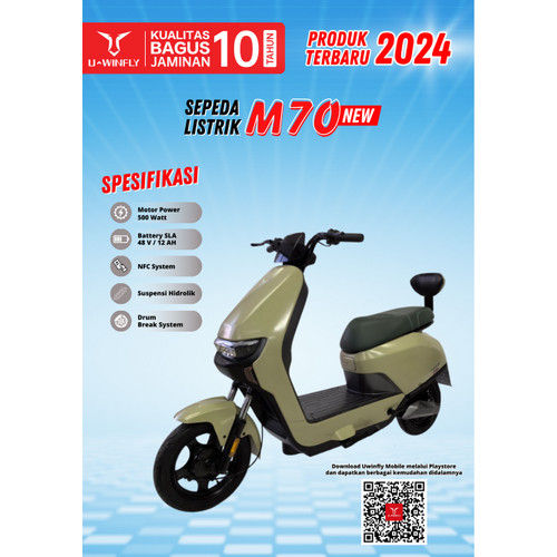 Sepeda Listrik Uwinfly M70 New 2024 T70 | Lazada Indonesia