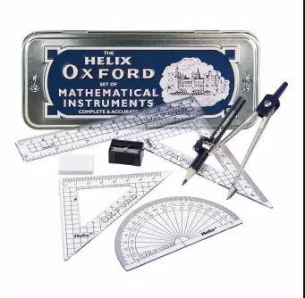 Helix Oxford Mathematical Instruments Math Set Geometric Set 9 Piece ...