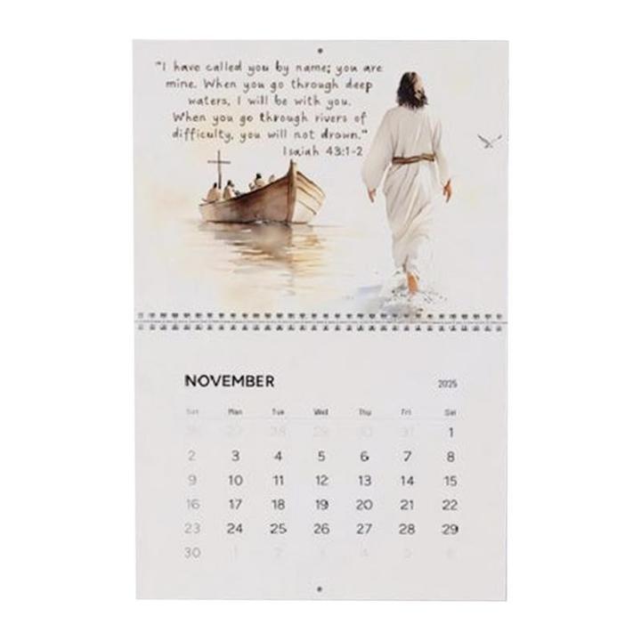Jesus Bible Verse Wall Calendar 2025 Christian Faith Calendar Monthly ...