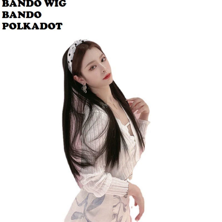 Wig Bando Cantik Simple Wanita Korean Version Model Panjang dan Sebahu ...