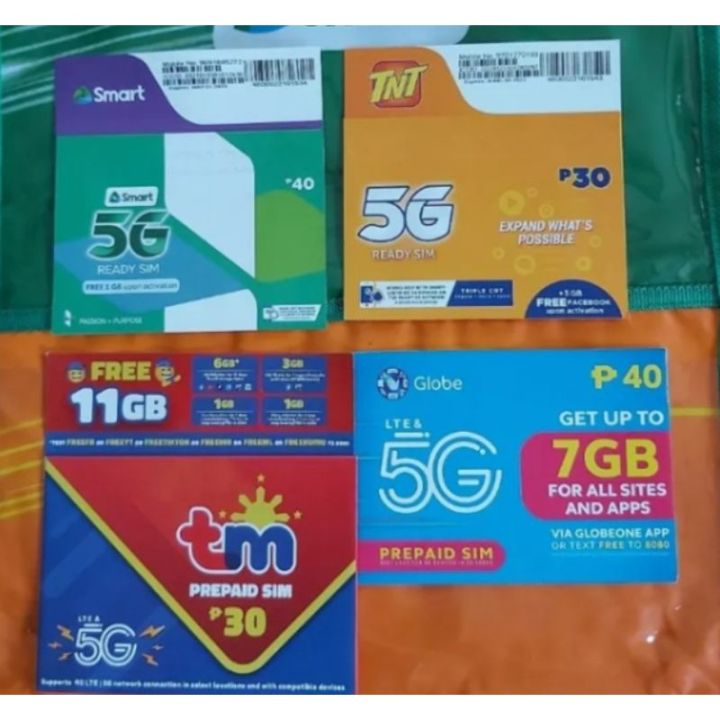 COD 2025 TNT5GSMART5GTM5GGLOBE5G Tricut Sim Sim Card with Free Promo ...