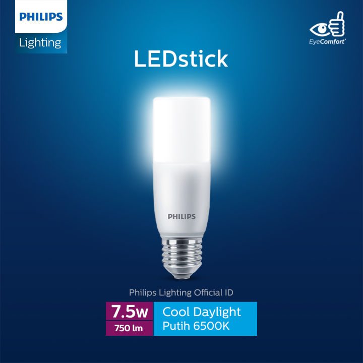 Philips Lampu LED Stick 7.5W E27 6500K Putih | Lazada Indonesia