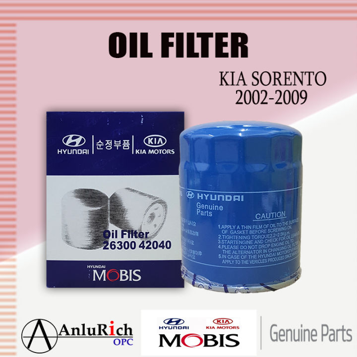 ORIGINAL OIL FILTER for KIA SORENTO 2002-2009 26300 42040 | Lazada PH