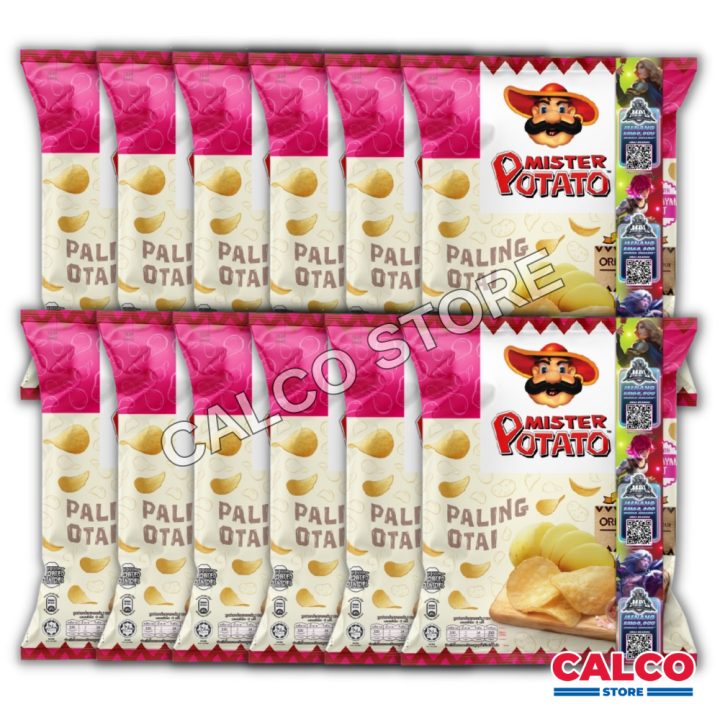 60g x 12pcs Mamee Mister Potato Chips Original Keropok Snack Rasa Asli ...