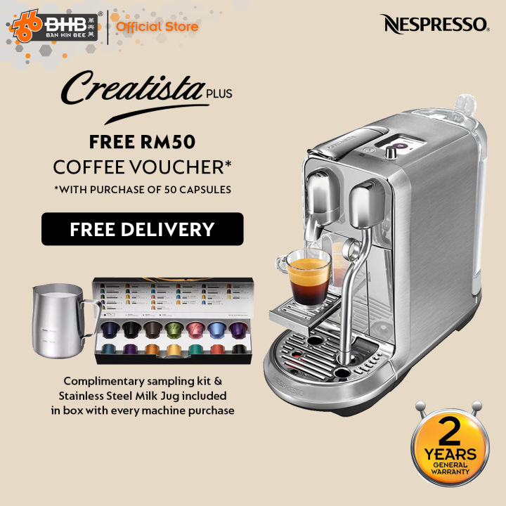 Nespresso J520-ME-ME-NE Creatista Plus Capsule Espresso Coffee Machine ...