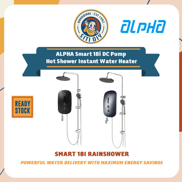 [SITIDIY] ALPHA Smart 18i DC Pump Hot Shower Instant Water Heater (Ivory White / Matt Black ...