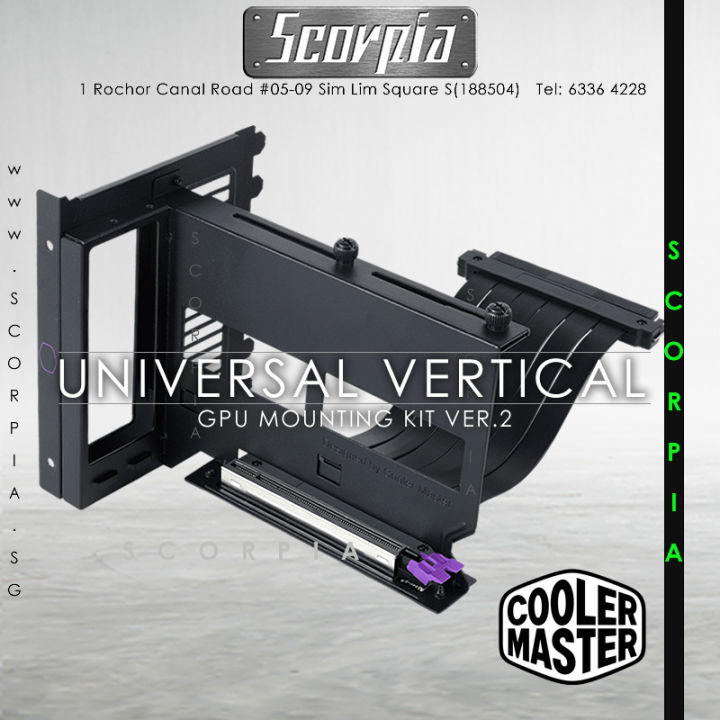 Cooler Master Vertical GPU Holder With PCI-E Riser V2 | Lazada Singapore