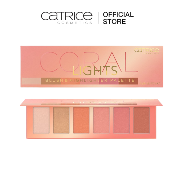 Catrice คาทริซ Coral Lights Blush & Highlighter Palette 010 บลัชออน ไฮ ...