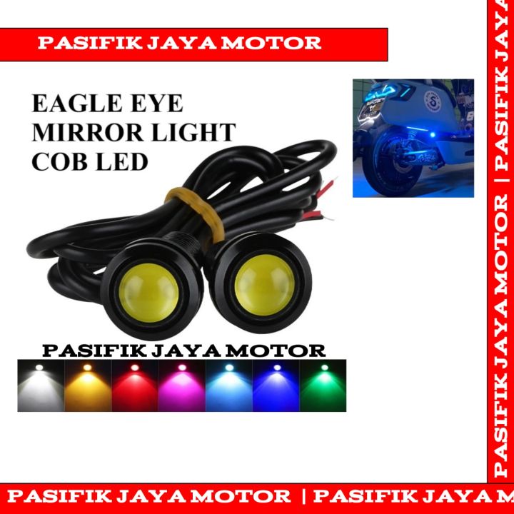 Lampu LED Mata Elang DRL COB Eagle Eye Besar 23mm 12V 3W | Lazada Indonesia