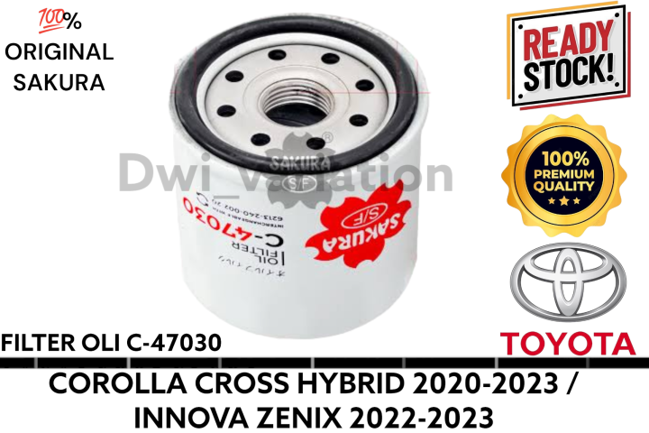 FILTER OLI TOYOTA INNOVA ZENIX 2020-2023 ORIGINAL PRODUK SAKURA C-47030 ...