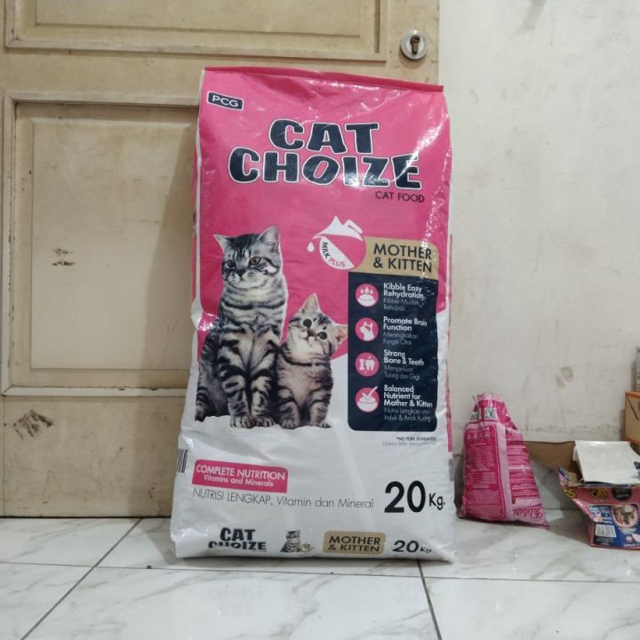 cat choize mother & kitten milk plus 20 kg kemasan 800gr isi 25 pcs ...