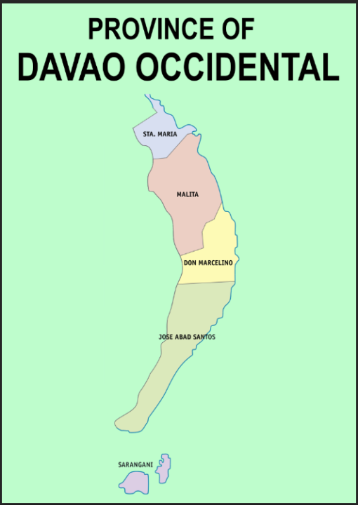 Davao Occidental Province Map Waterproof A4 Laminated Chart | Lazada PH