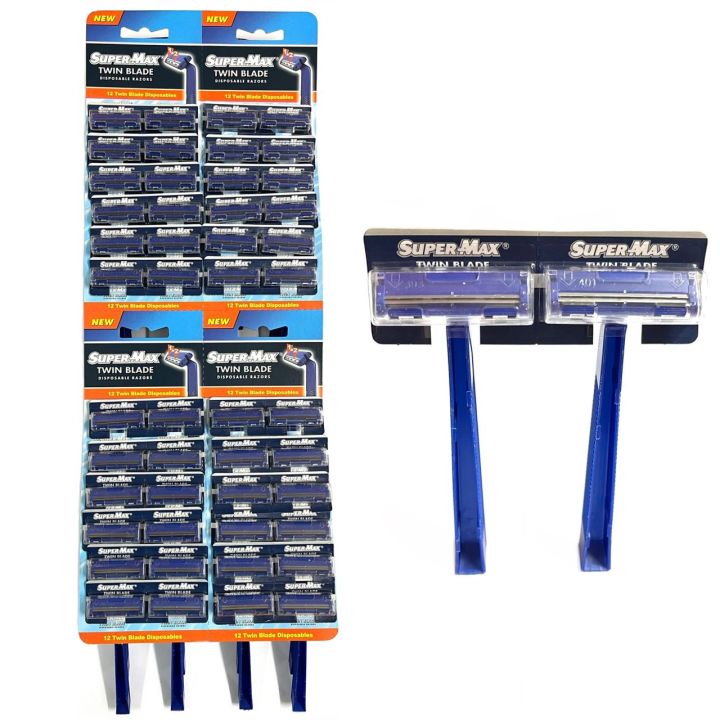 Supermax Super-Max Twin Blade Disposable Razor AC01 (1 Pcs) / Pisau ...