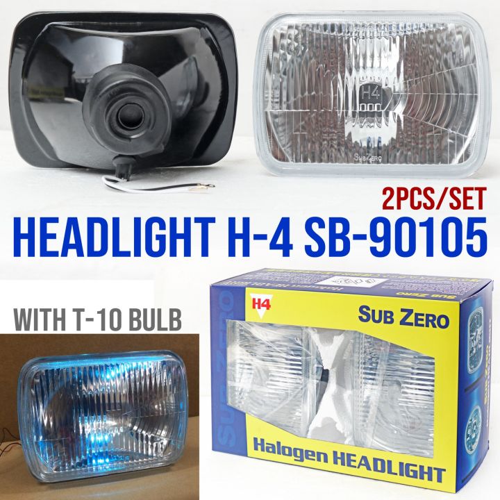 Sub Zero L300 Headlight JEEPNEY H4 Halogen 2pcs/set Rectangle Clear ...
