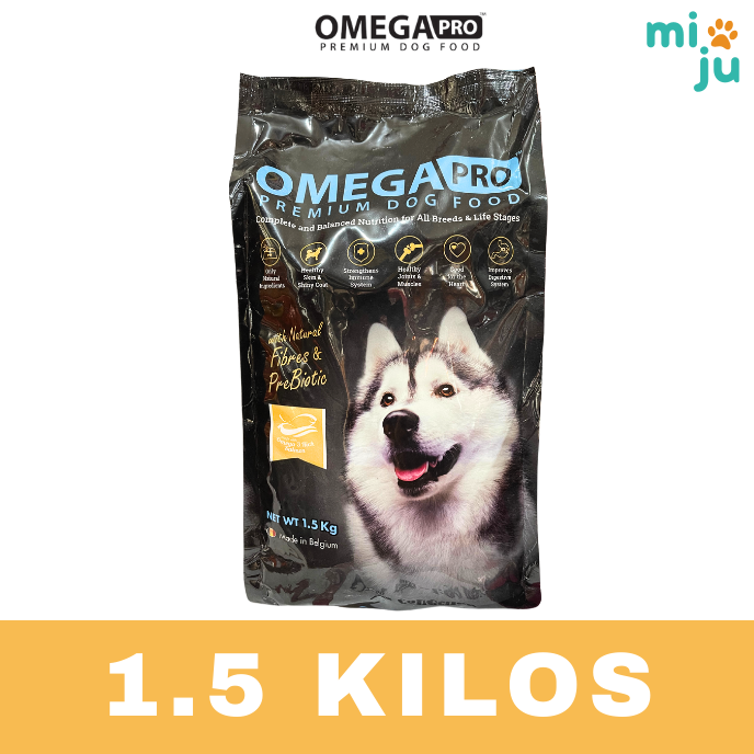 Omega Pro Premium Dog Food (1.5kg) - For All Breeds and Life Stages ...