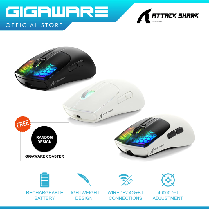 Attack Shark X5 Wireless Gaming Mouse Tri-Mode 2.4G USB-C Wired ...