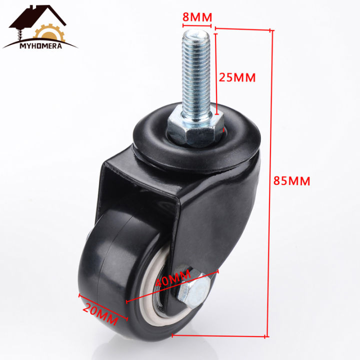 Furniture Wheel Caster 1.5 inch Heavy Duty 50kg 360 Rotatable 8mm Screw ...