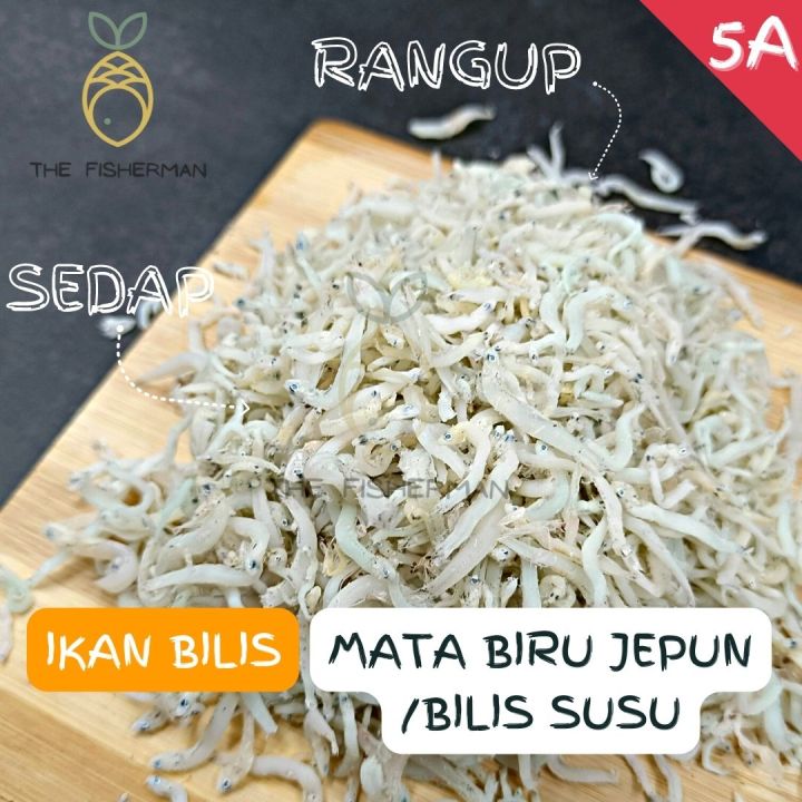 Ikan Bilis Mata Biru Jepun Putih Mata Biru Susu (250G/500G/1KG) Ikan ...