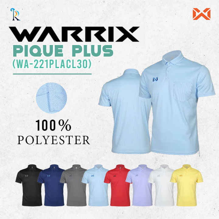 💥ลดโหดเหมือนโกรธใคร!💥 เสื้อโปโลวอริกซ์ WARRIX รุ่น PIQUE PLUS WA-221PLACL30 มีกระเป๋าหน้าอก ...
