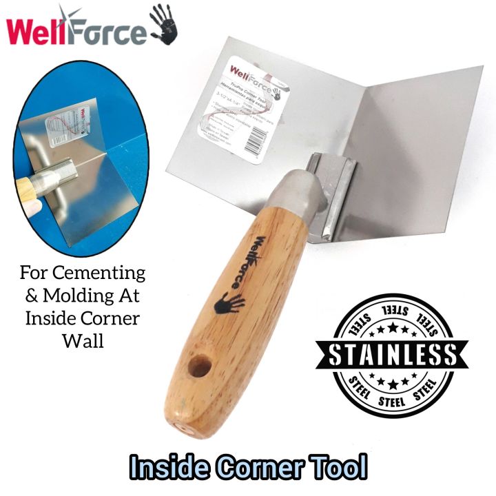 Wellforce Heavy Duty Stainless Steel Inside Corner Tool For Wall Cement ...