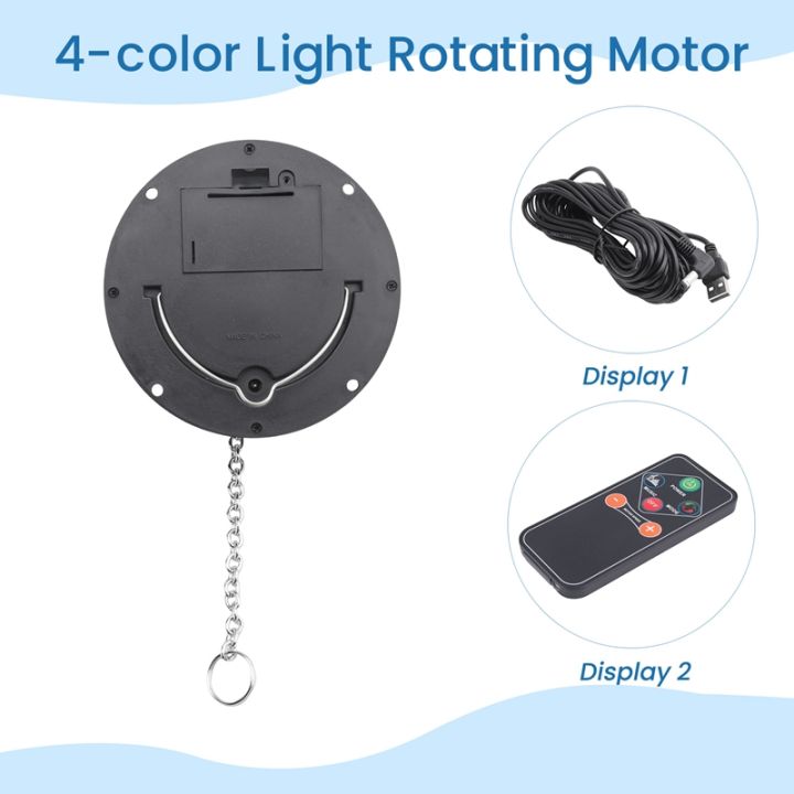 Rotating Disco Ball Motor Lights with Remote,18 LEDs for 12 16 20 ...