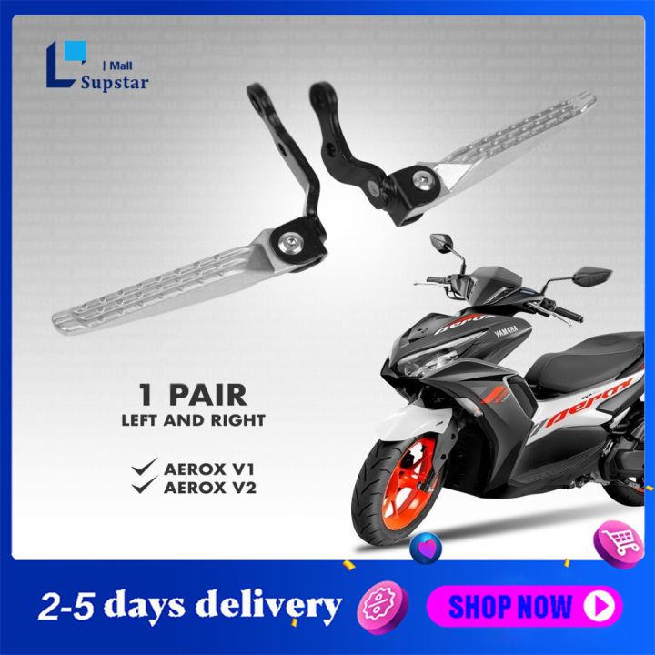 Aerox V1/V2 Rear Footrest With Bracket Set Alloy Footpeg Assembly 1Pair ...