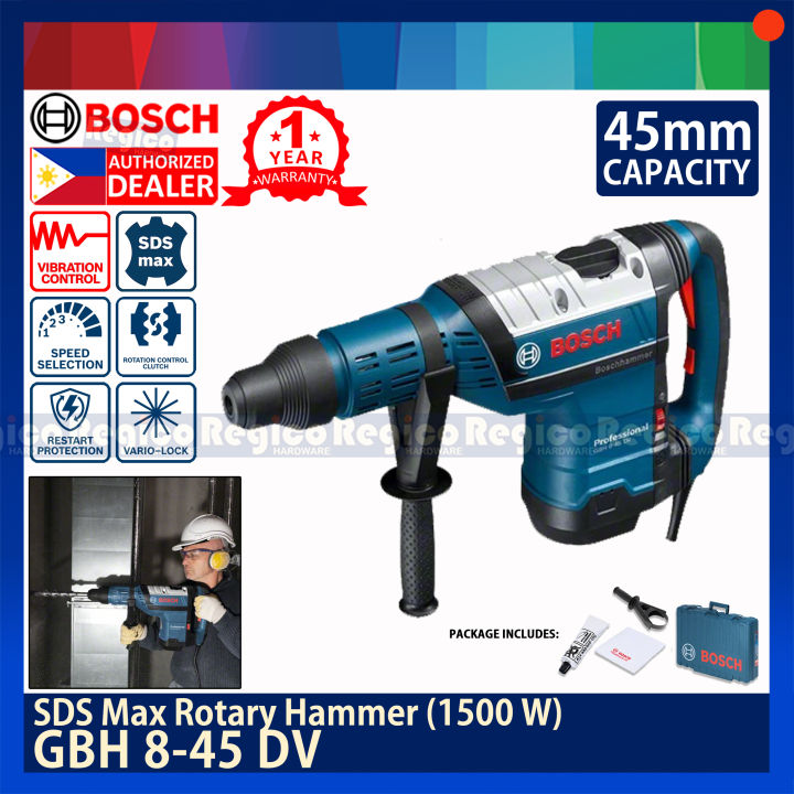 Bosch GBH 8-45 DV SDS Max Rotary Hammer Drill with Vibration Control ...