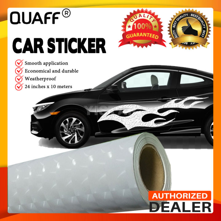 Quaff Car Sticker "3D White“ 10 Meter per Roll | Lazada PH